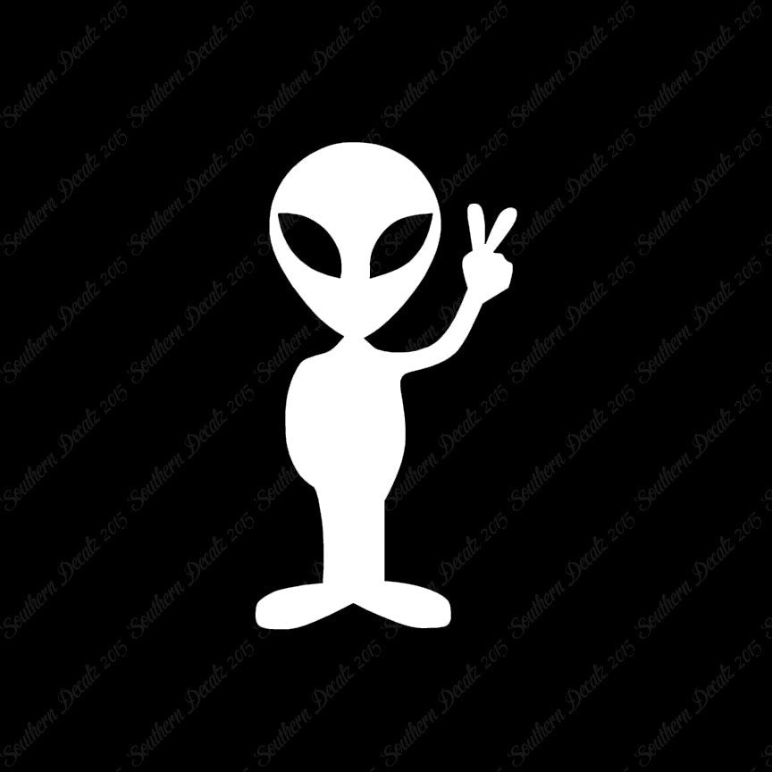 Peace Sign Alien – Southern Decalz