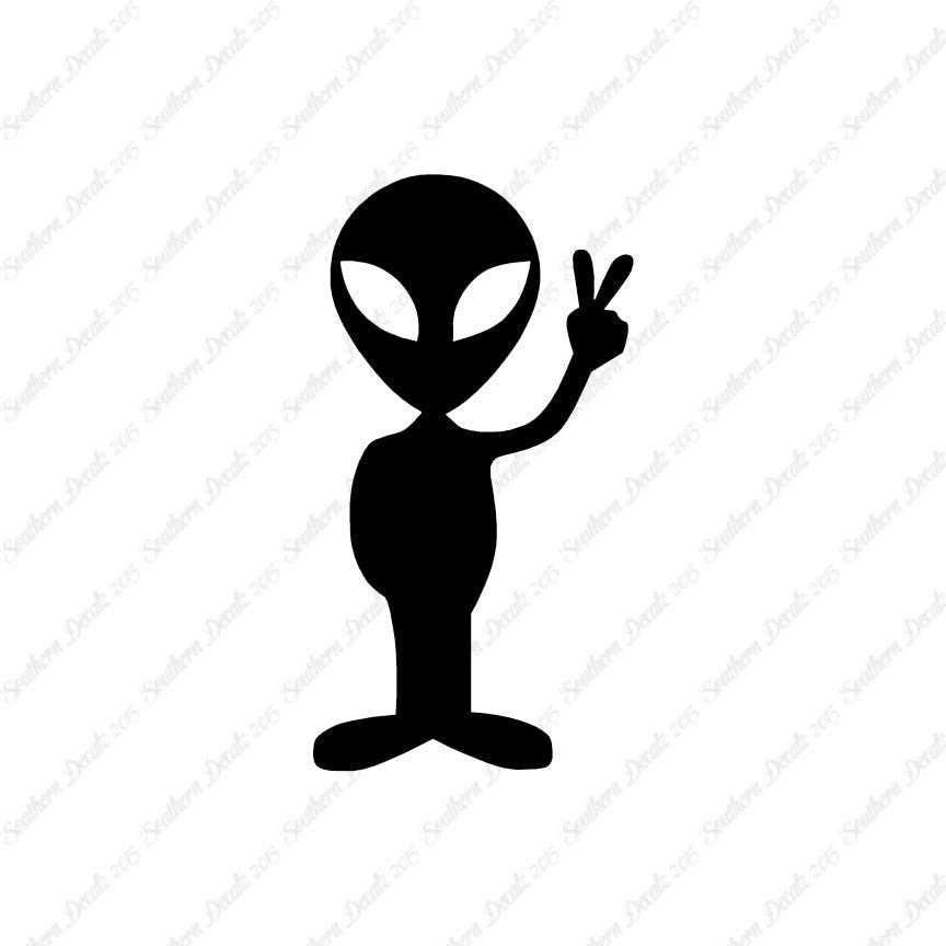Peace Sign Alien – Southern Decalz